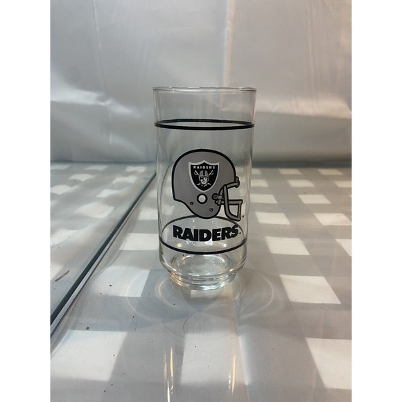 Dining | Vtg 2 Set 8s Raiders Nfl 14oz Drinking Glasses Tumbler Mobil ...